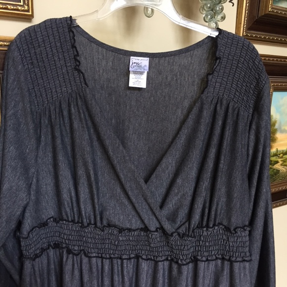 Just My Size | Dresses | Jms Just My Size Gray Floral Print Dress 2x ...